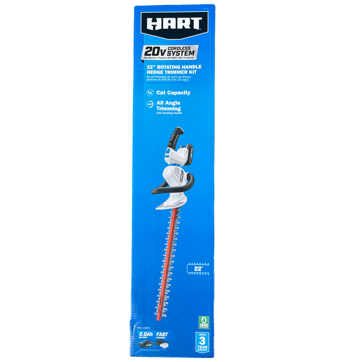 CLEARANCE HART 20-Volt 22-inch Cordless Hedge Trimmer (1) 2.0Ah Lithiu ...