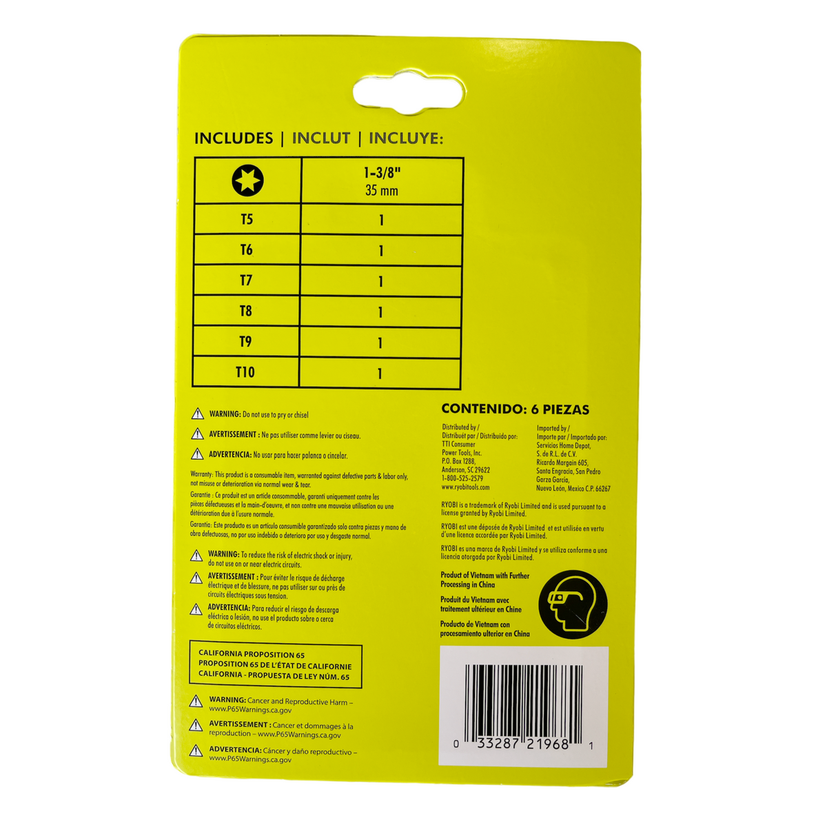 RYOBI Precision Star Screwdriver Set with Storage Case (6-Piece ...