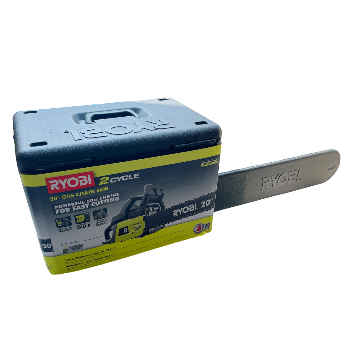 RYOBI 20 in. 50 cc 2-Cycle Gas Chainsaw with Heavy-Duty Case – Ryobi ...