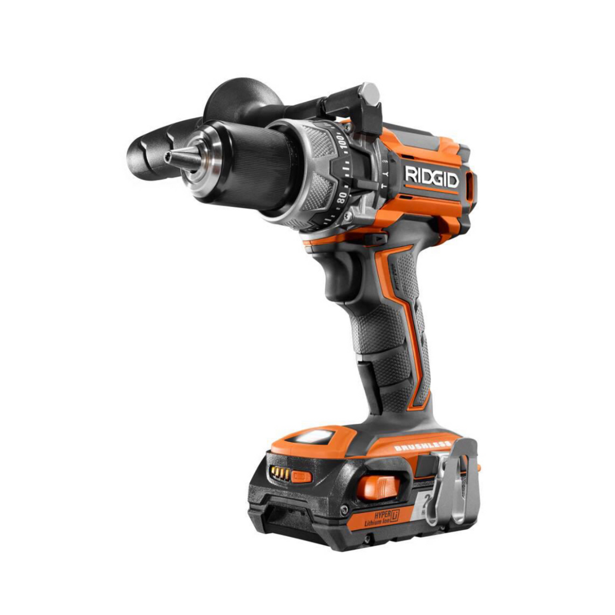 RIDGID 18-Volt Lithium-Ion Brushless 1/2 in. Compact Hammer Drill Kit ...