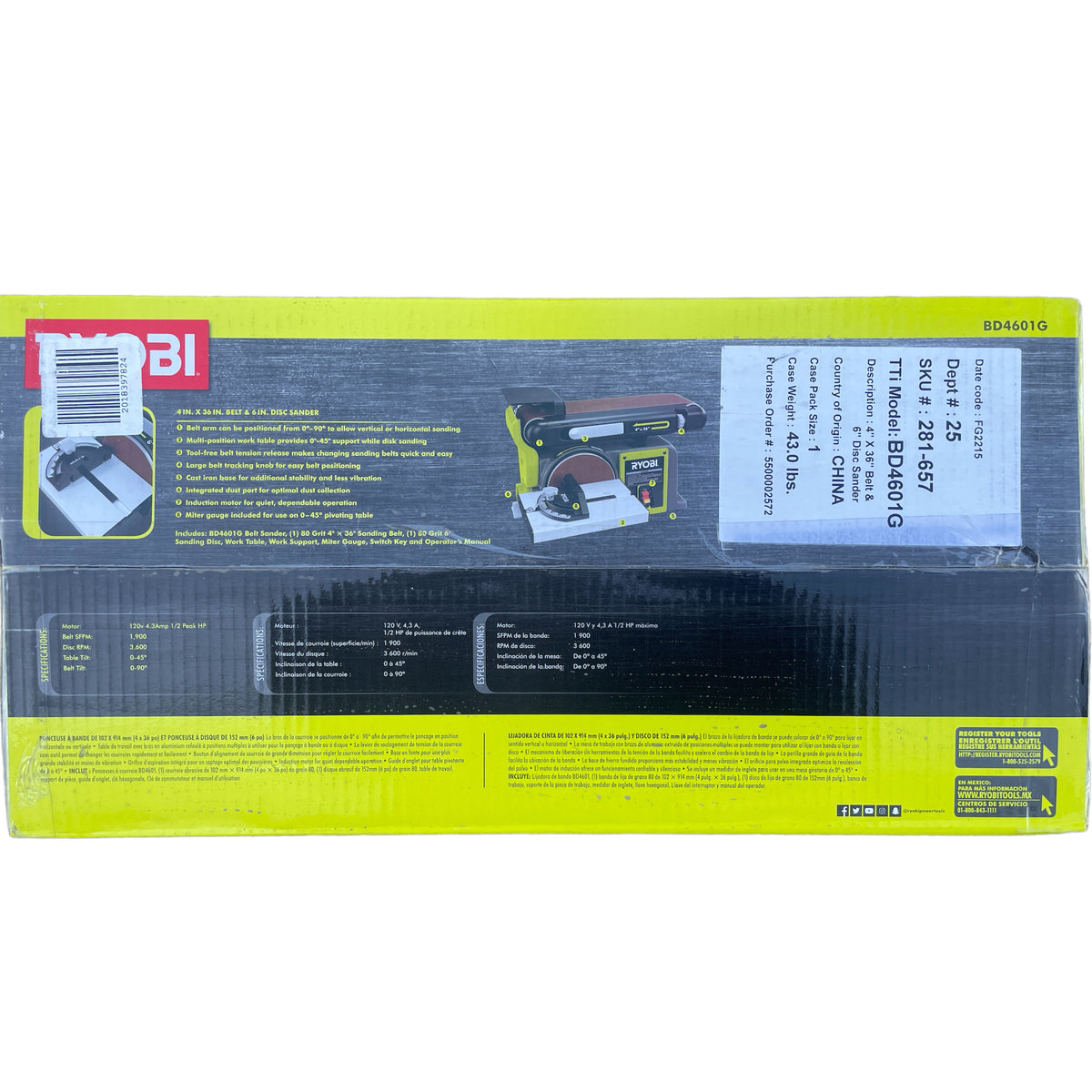 RYOBI 4 in x 36 in. Belt and 6 in. Disc Bench Sander – Ryobi Deal Finders