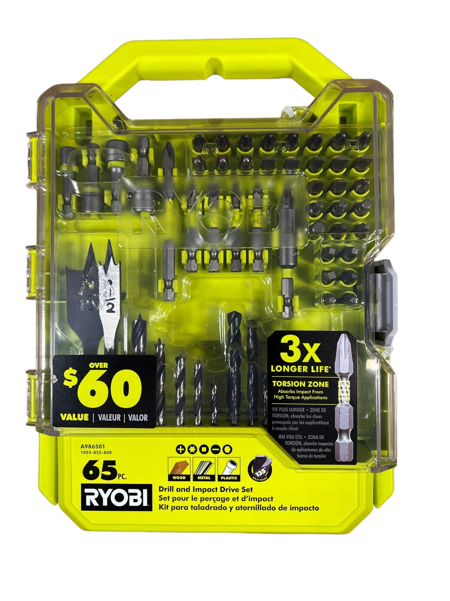 RYOBI Drill and Impact Drive Kit (65-Piece) – Ryobi Deal Finders
