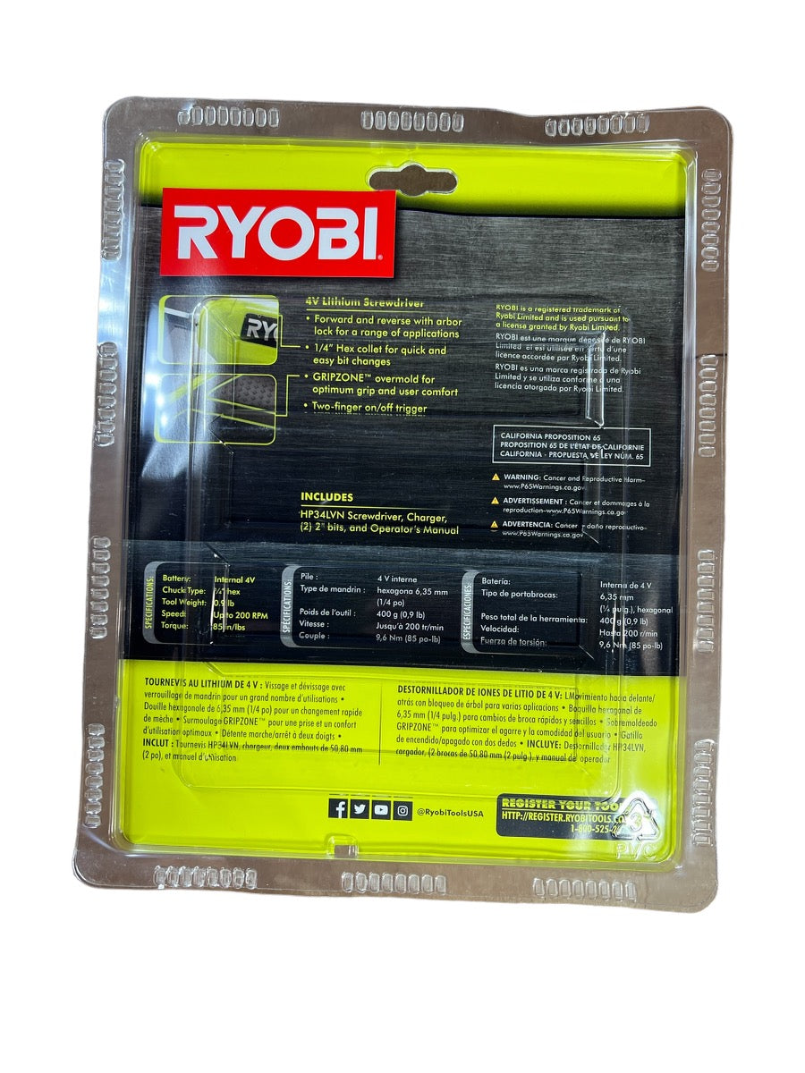 RYOBI 4-Volt Lithium-ion Screwdriver – Ryobi Deal Finders
